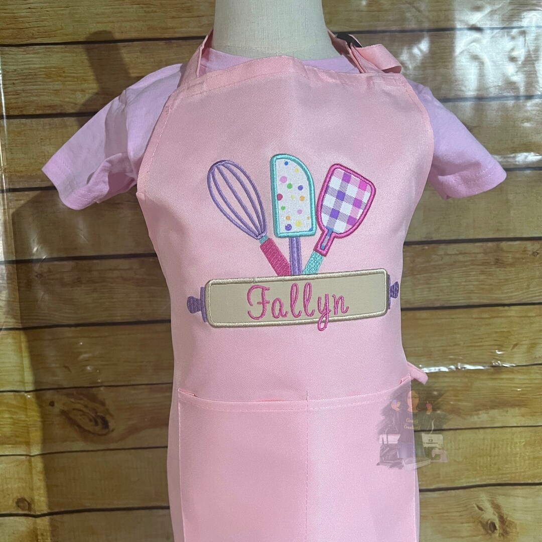 Personalized Kids Apron, Perfect for Kids Baking Parties, Christmas ...