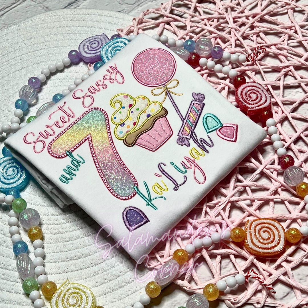 Personalized Sweet and Sassy Candy Shirt, Girls and Boys Candy Birthday ...