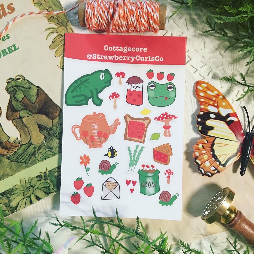 Cottagecore Sticker Sheet Cottage Stickers Cottagecore - Etsy