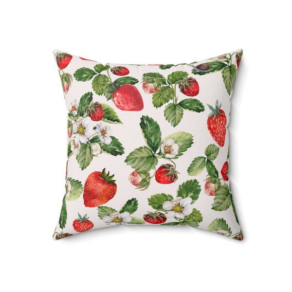 Strawberry Pillow - Etsy UK