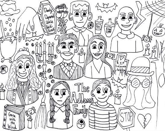 The Addams Family Coloring Pages