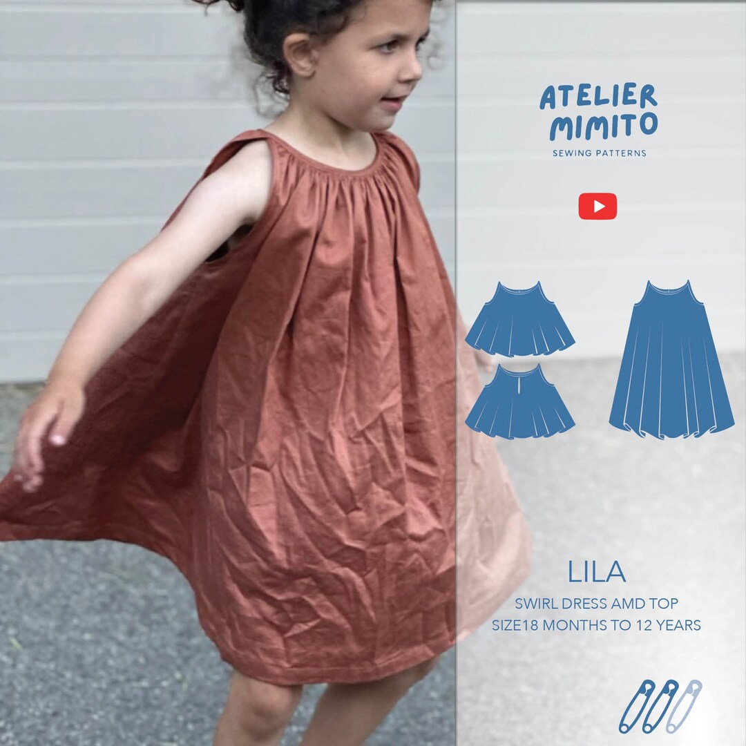 Girl Swirl Dress PDF Sewing Pattern - Etsy