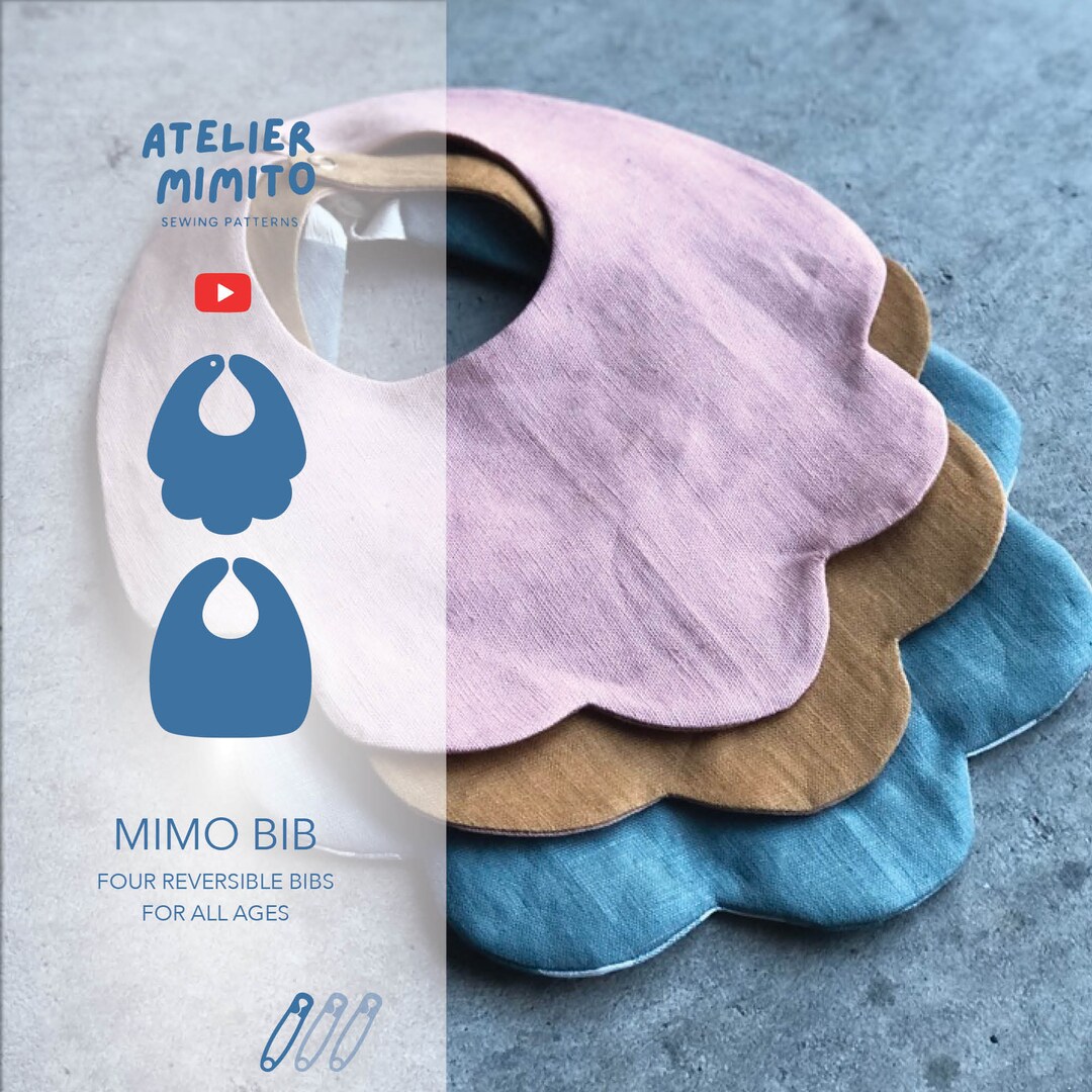 Baby Scallop Bib Dribble Set PDF Sewing Pattern Projector File - Etsy