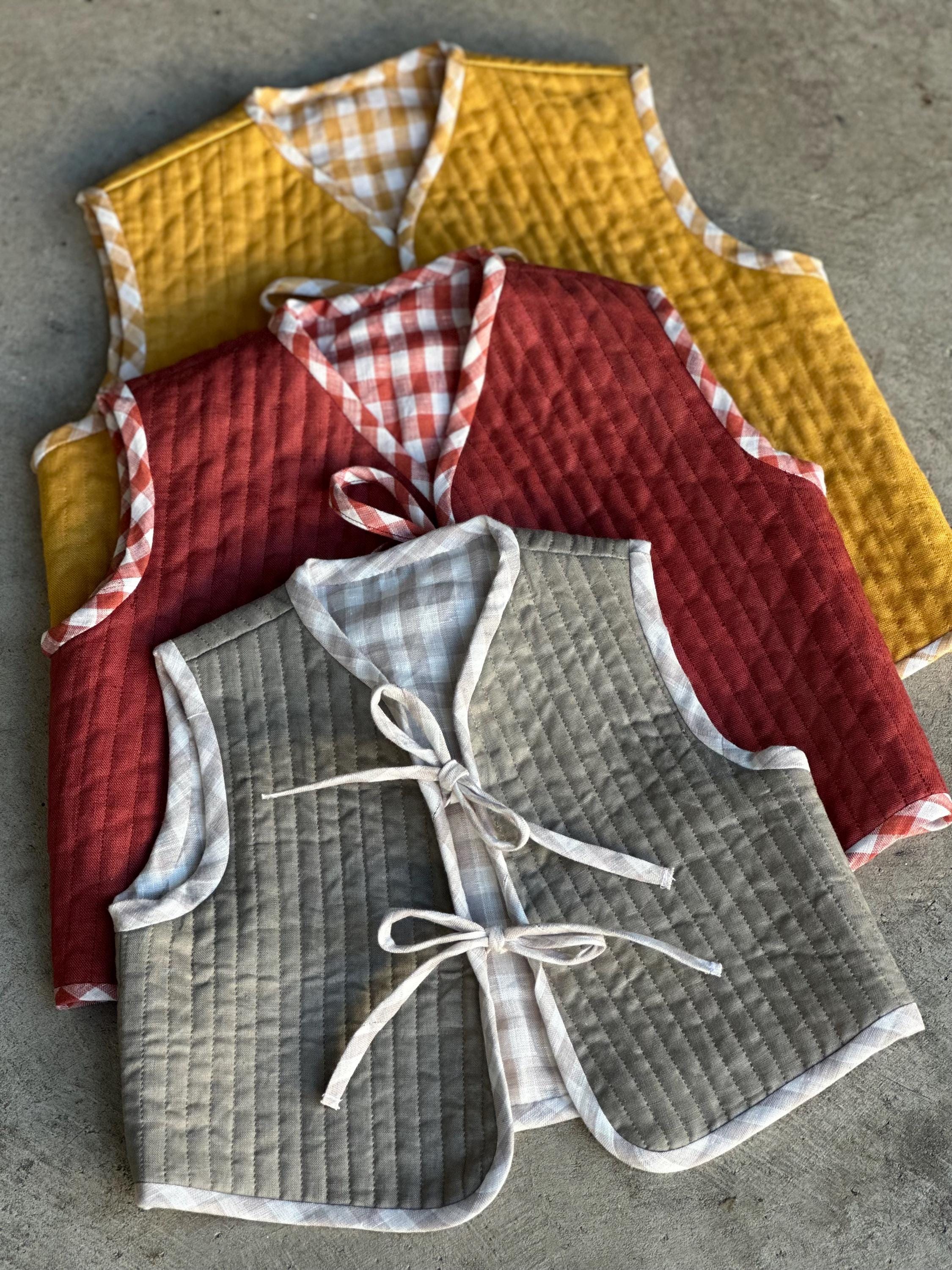 Unisex Kids Reversible Vest Sewing Pattern - Etsy