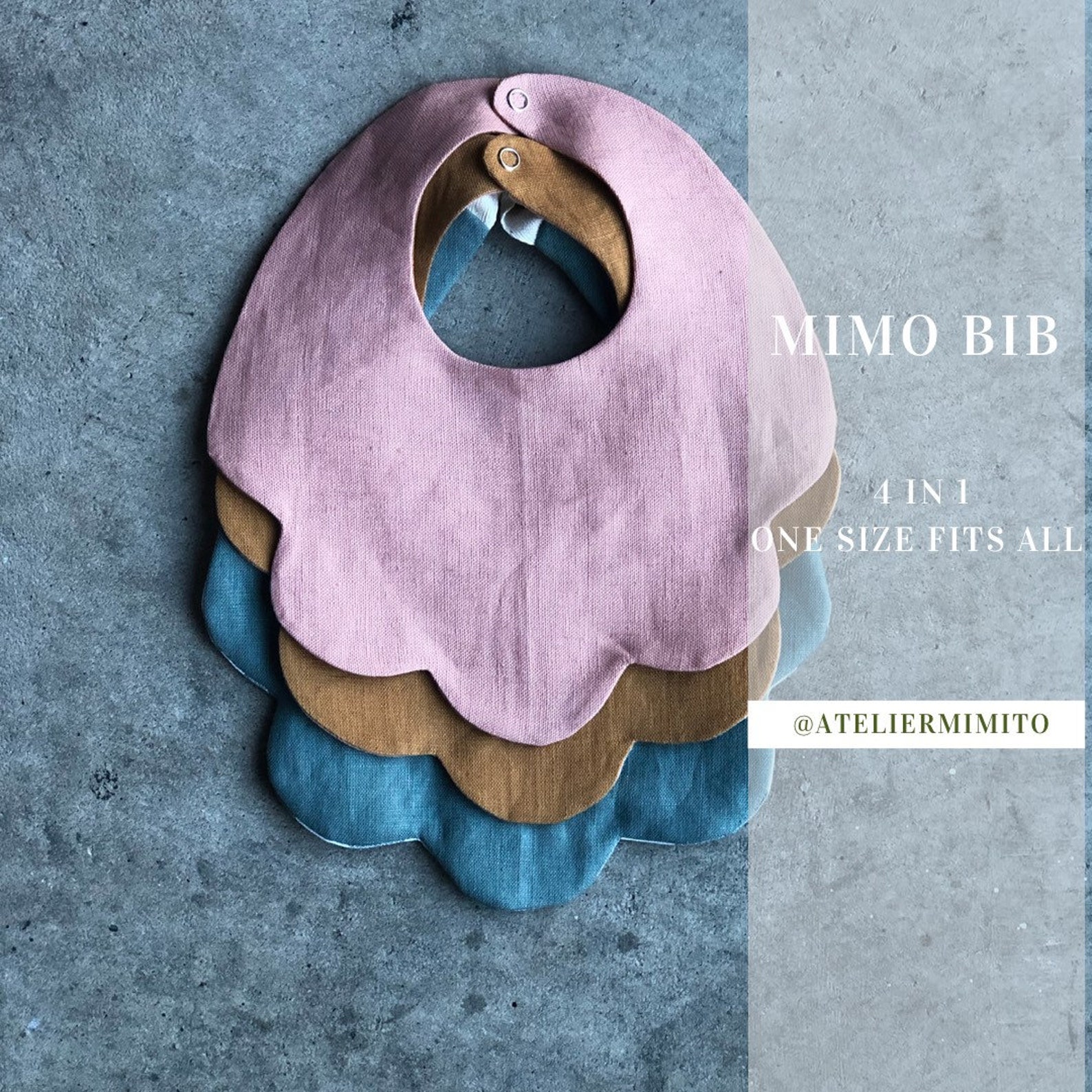 Baby Scallop Bib Dribble Set PDF Sewing Pattern One Size Fits | Etsy