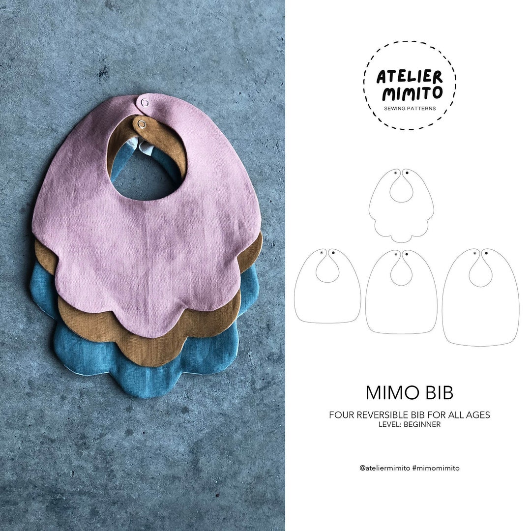 Baby Scallop Bib Dribble Set PDF Sewing Pattern One Size Fits - Etsy