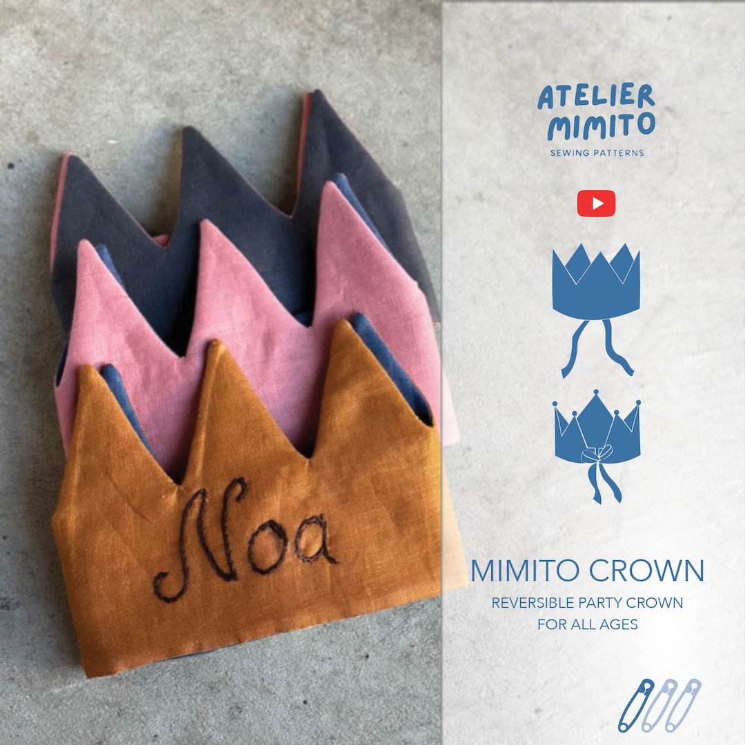Kid and Adult Birthday Crown Easy Sewing Pattern - Etsy