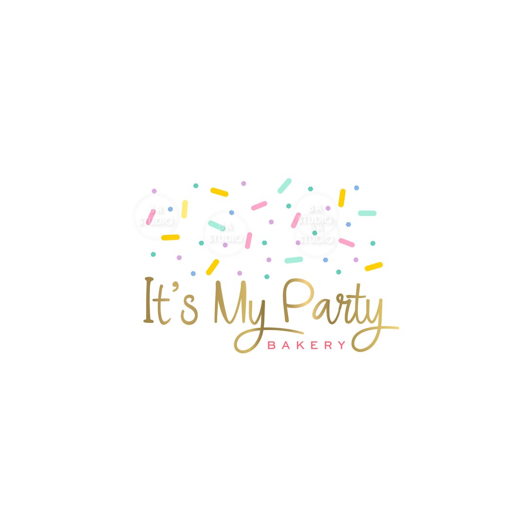 Confetti Logo - Dessert Logo - Events Logo Design - Party Logo Design ...