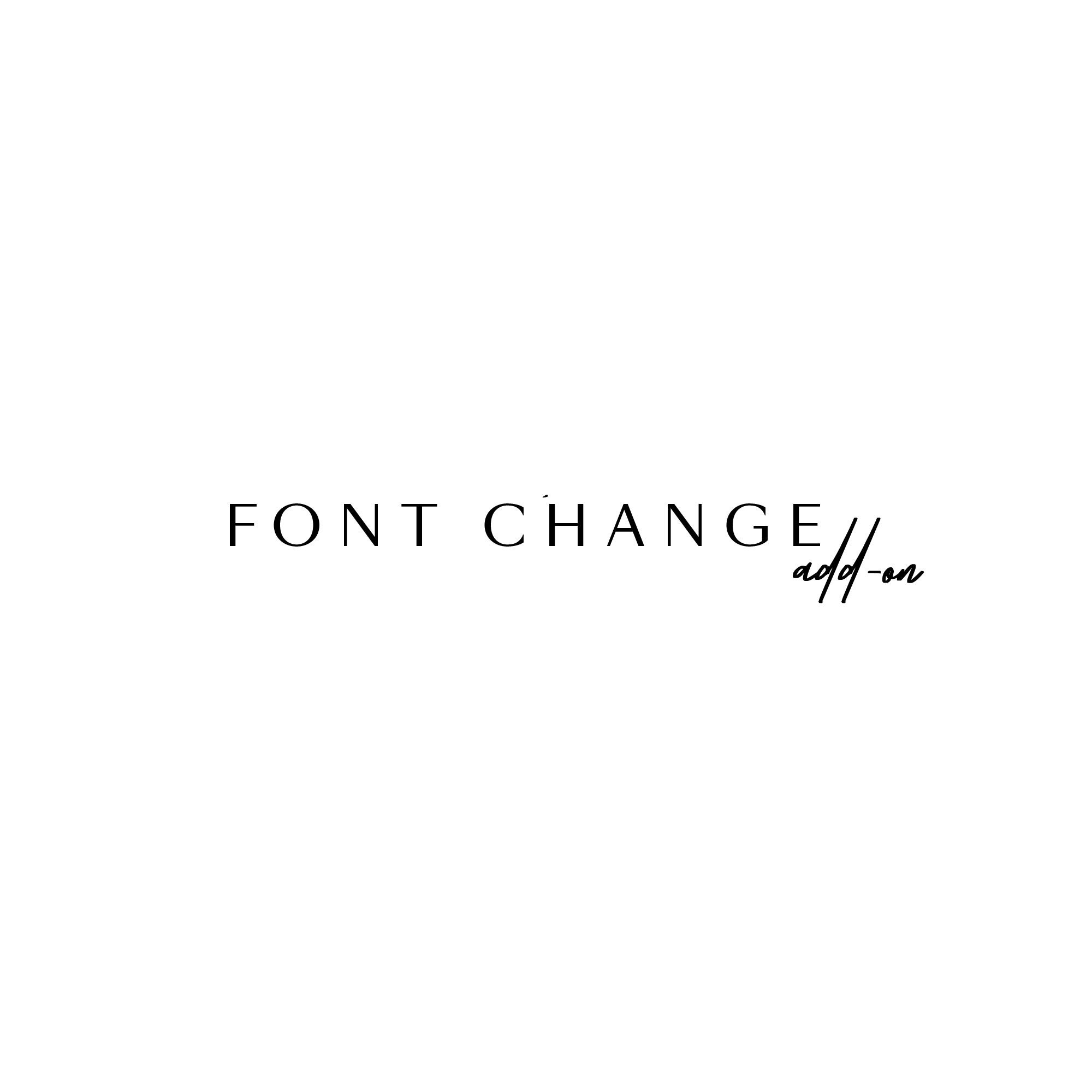 Premade Logo FONT CHANGE Add-on - Etsy