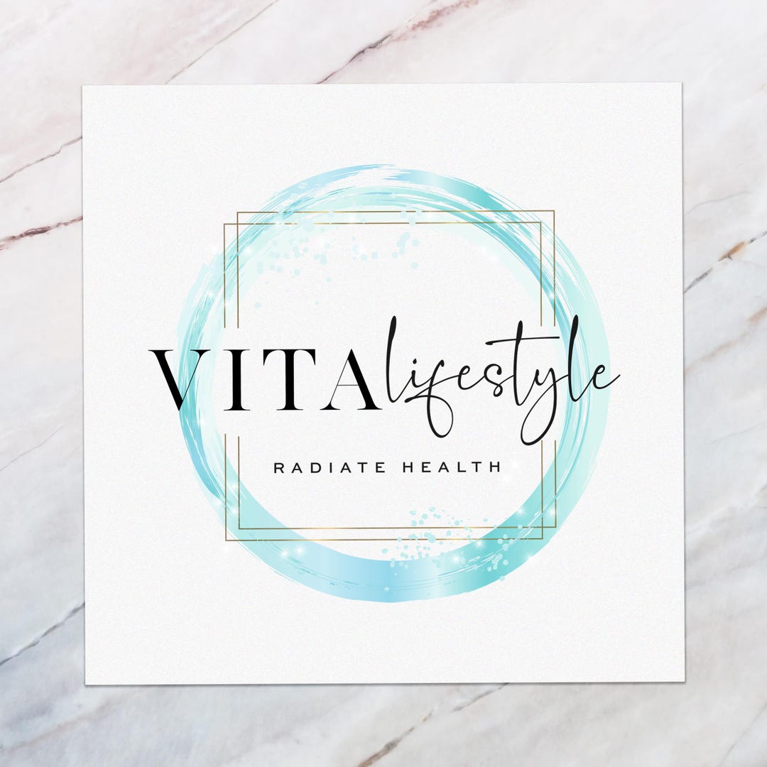 Modern Med Spa Logo, Blue Circle Wellness Branding - Etsy