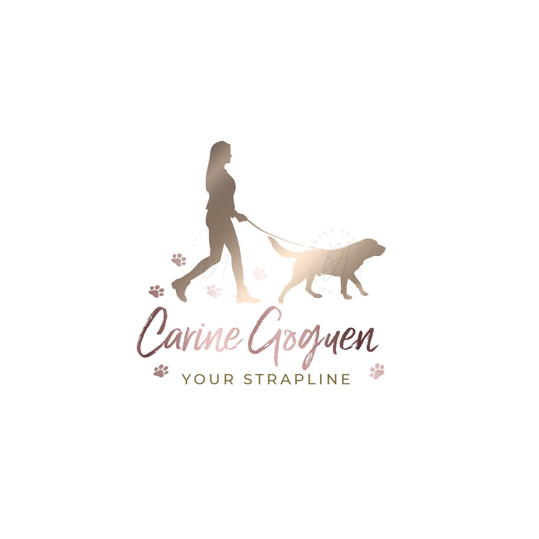 Dog Walker Logo Design Premade Logo Dog Walking Logo Dog Sitter Logo ...