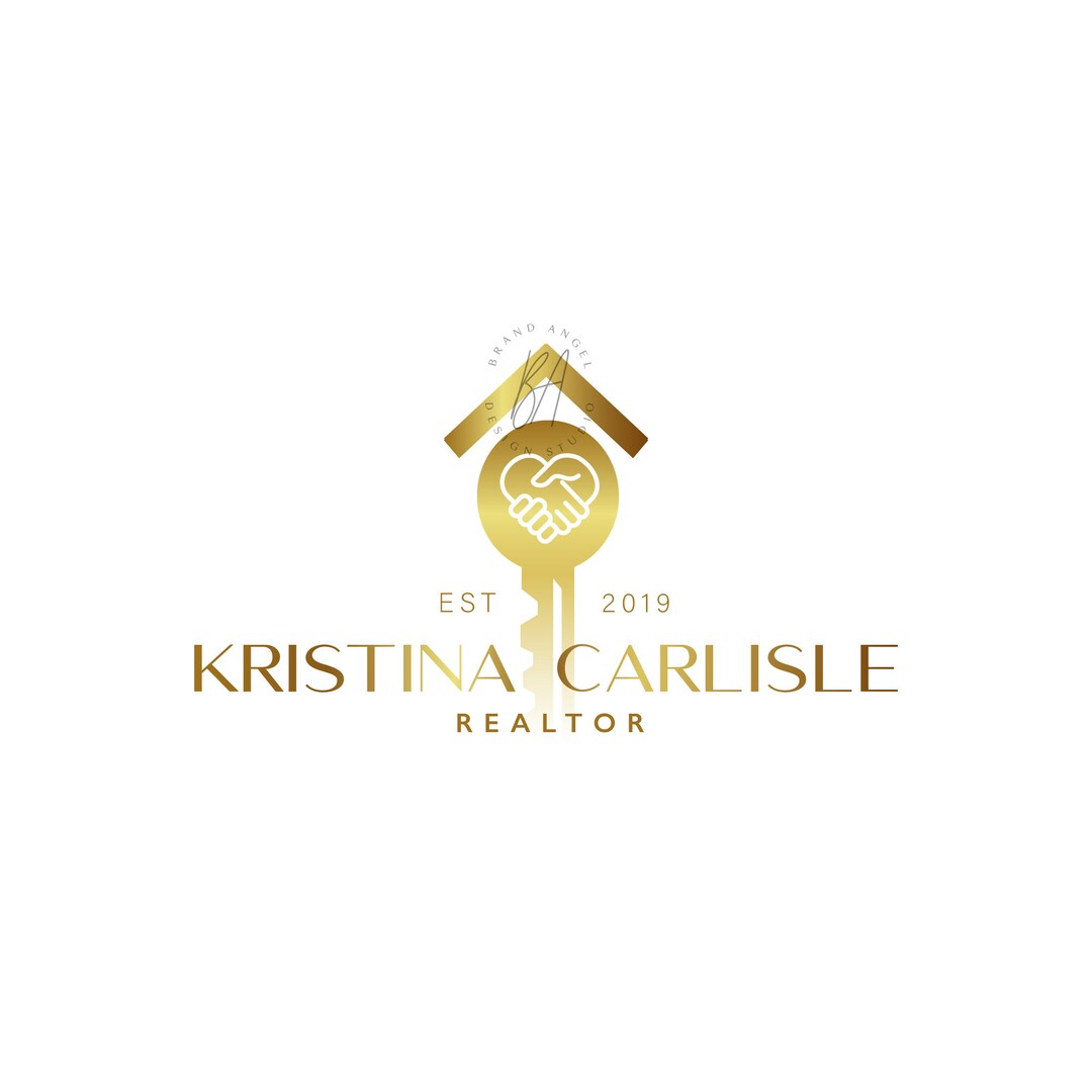 Realtor Logo Design, Real Estate Logo,gold Key House Deal Logo Design ...