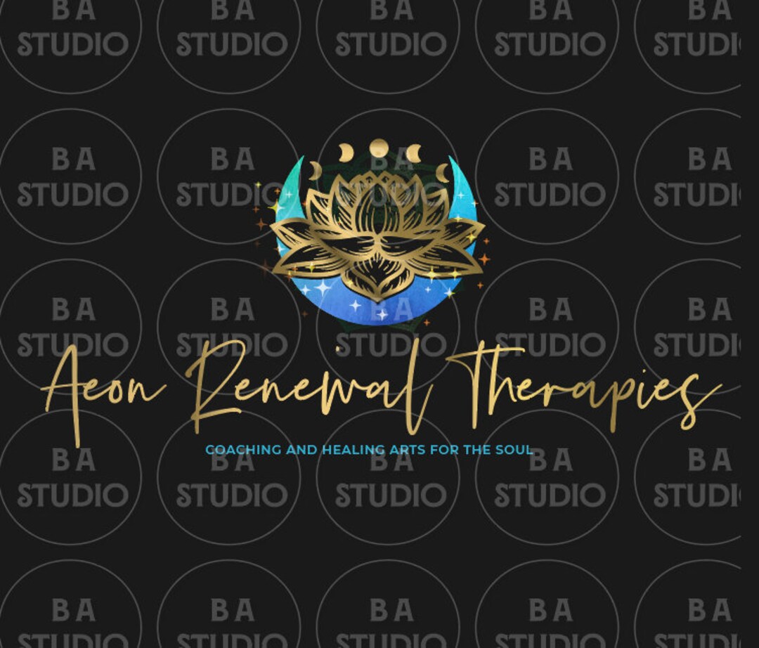 Aeon Renewal Logo Healing Moon Logo Moon Therapy Logo Moon Wellness ...