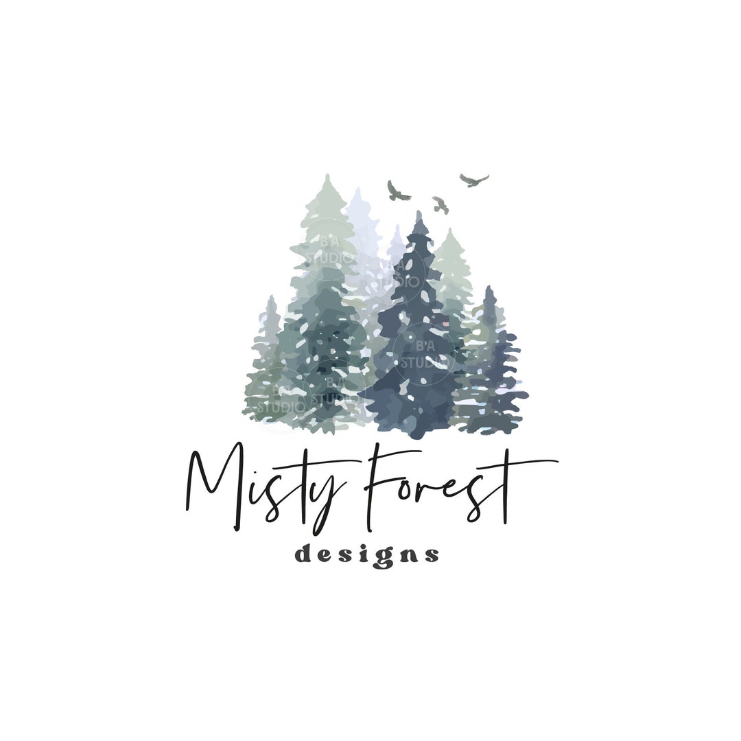 Misty Forest Logo Design Branding Package Wildlife Logo Nature Logo ...