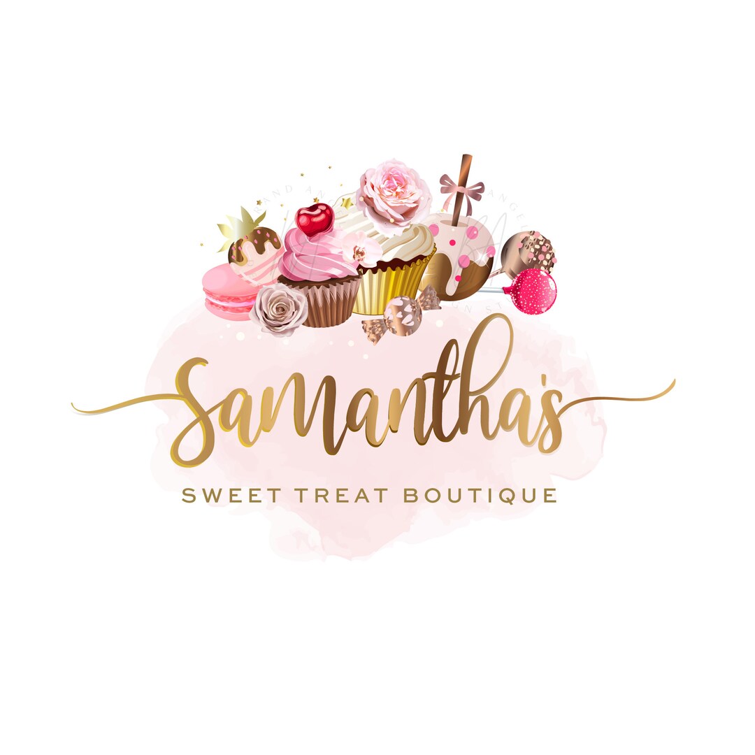 Bakery Logo Design Premade Logo Party Table Cake Pops Logo Dessert Bar ...