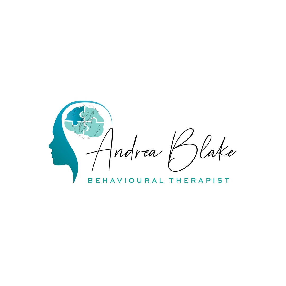 Jigsaw Brain Logo Design Premade, Brain Logo, Therapist Logo, CBT Logo ...