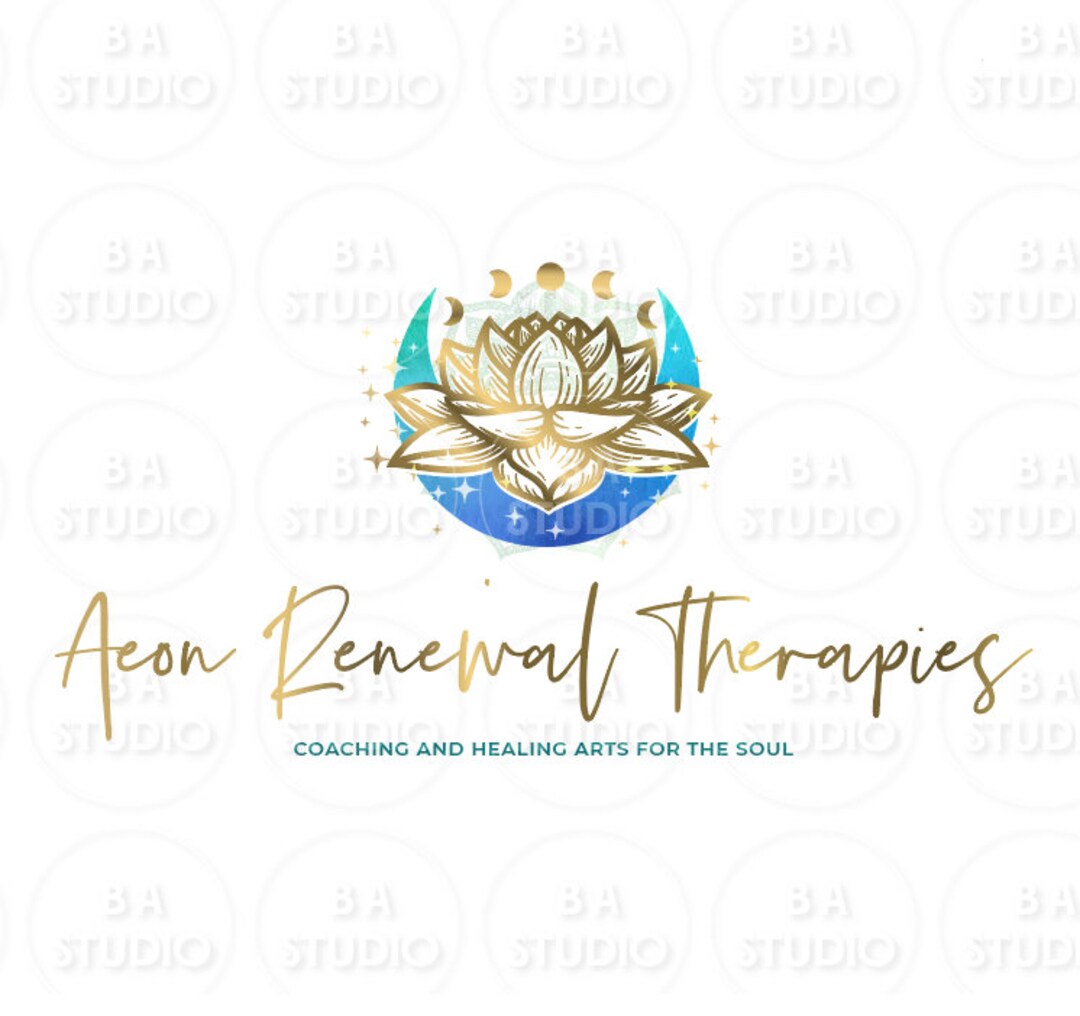 Aeon Renewal Logo Healing Moon Logo Moon Therapy Logo Moon Wellness ...