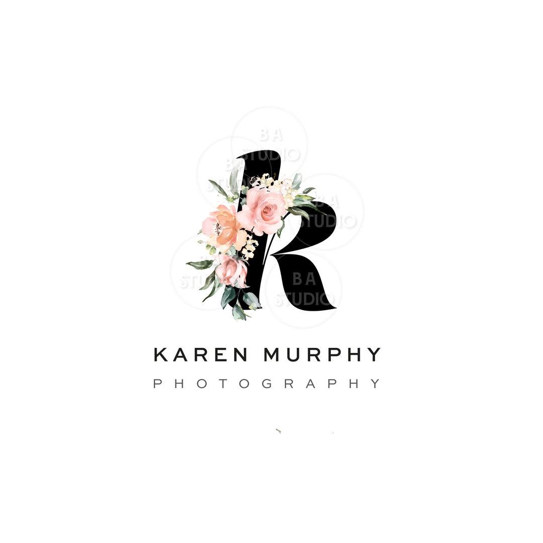 Single Letter Logo Logo Design Custom Monogram Floral Logo Design ...