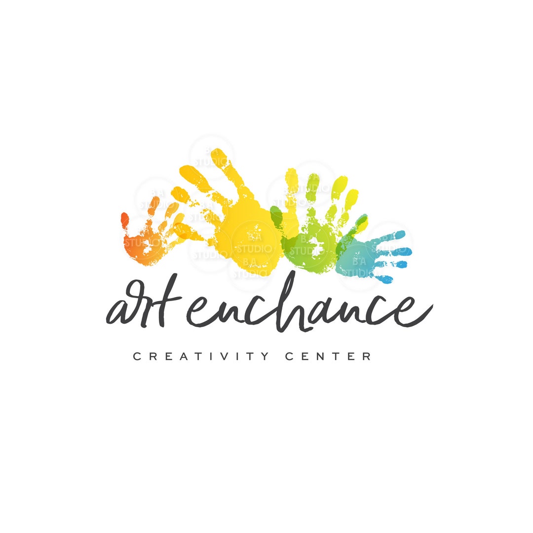Hand Print Logo Premade Logo Design Logo Design and Branding Package ...