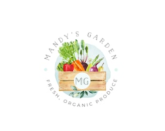 Vegetable Box Logo - Premade Logo Design - Vegetables Logo - Farm Logo ...