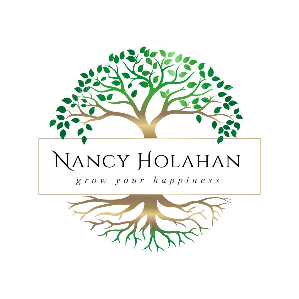 Green Tree Logo Health Logo Boho Logo Wellness Logo - Etsy