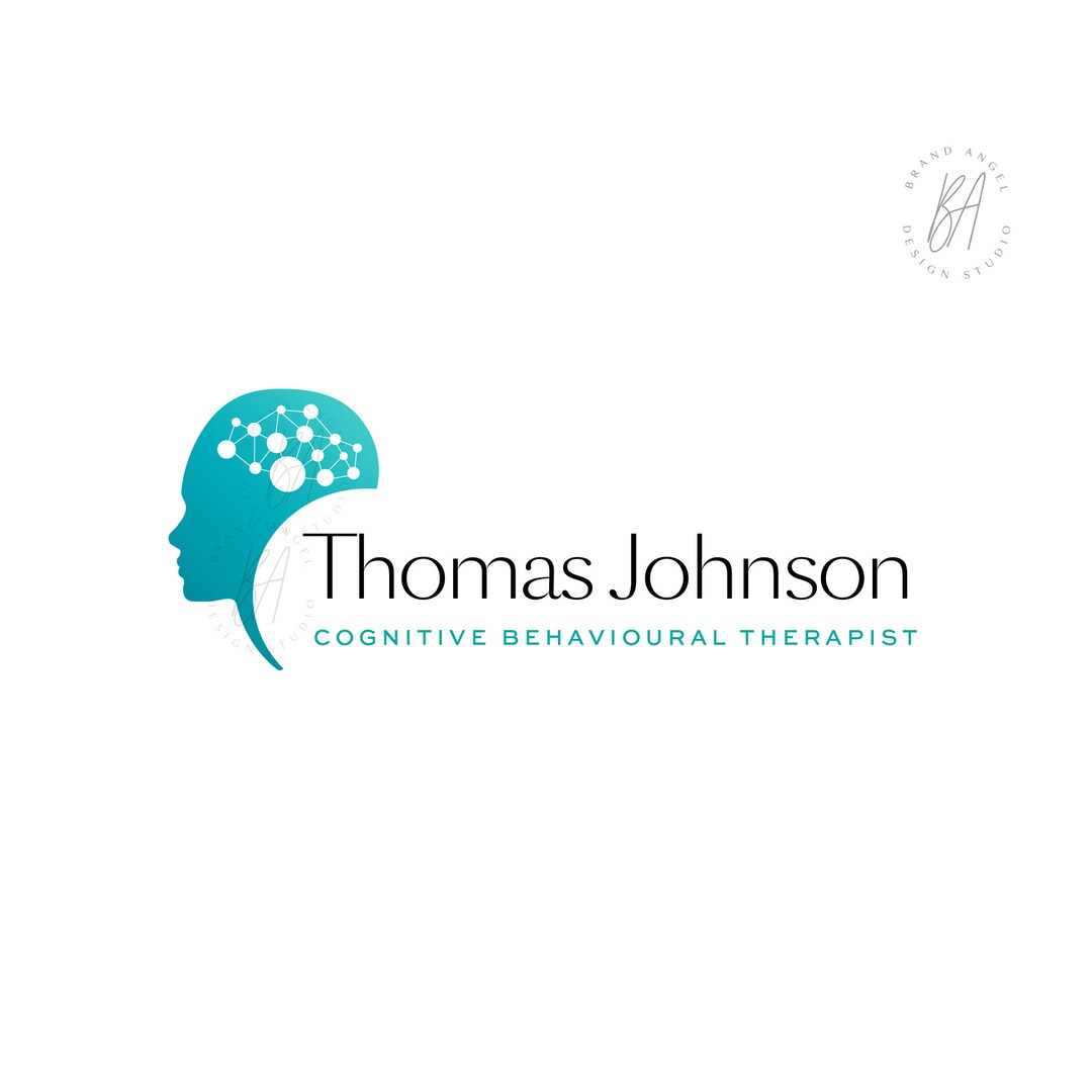 Brain Logo Design Premade, Psychiatrist Logo, Therapist Logo CBT Logo ...