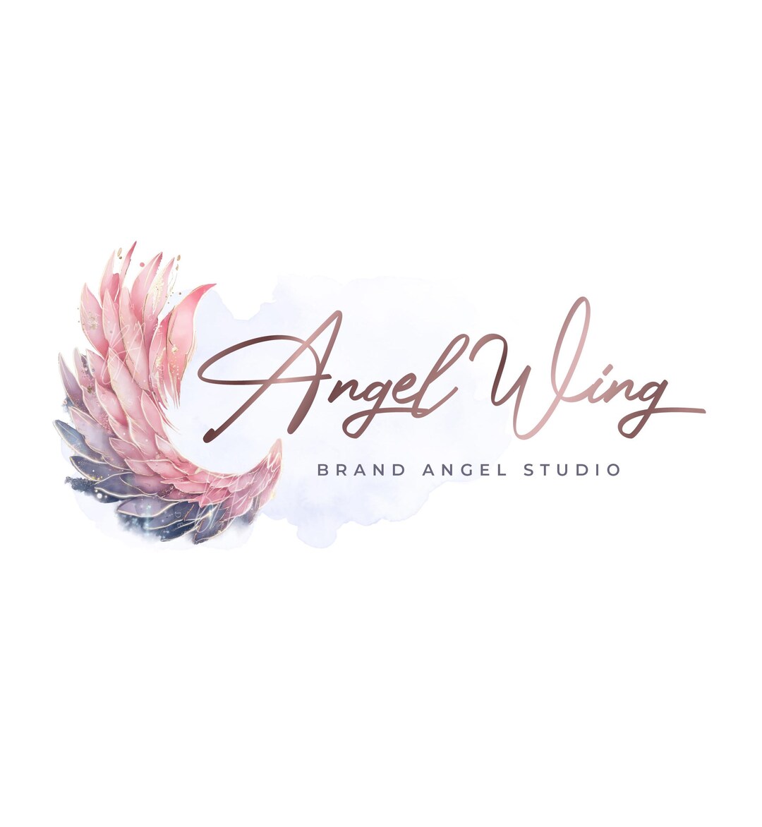 Angel Wings Logo, Spiritual Branding, Hand Drawn Logo Design - Etsy