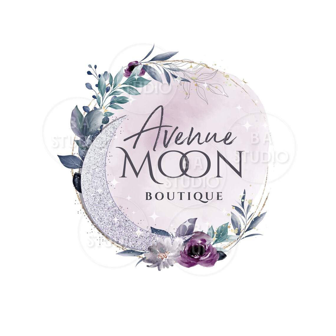 Silver Moon Logo Premade Logo Design Business Branding - Etsy