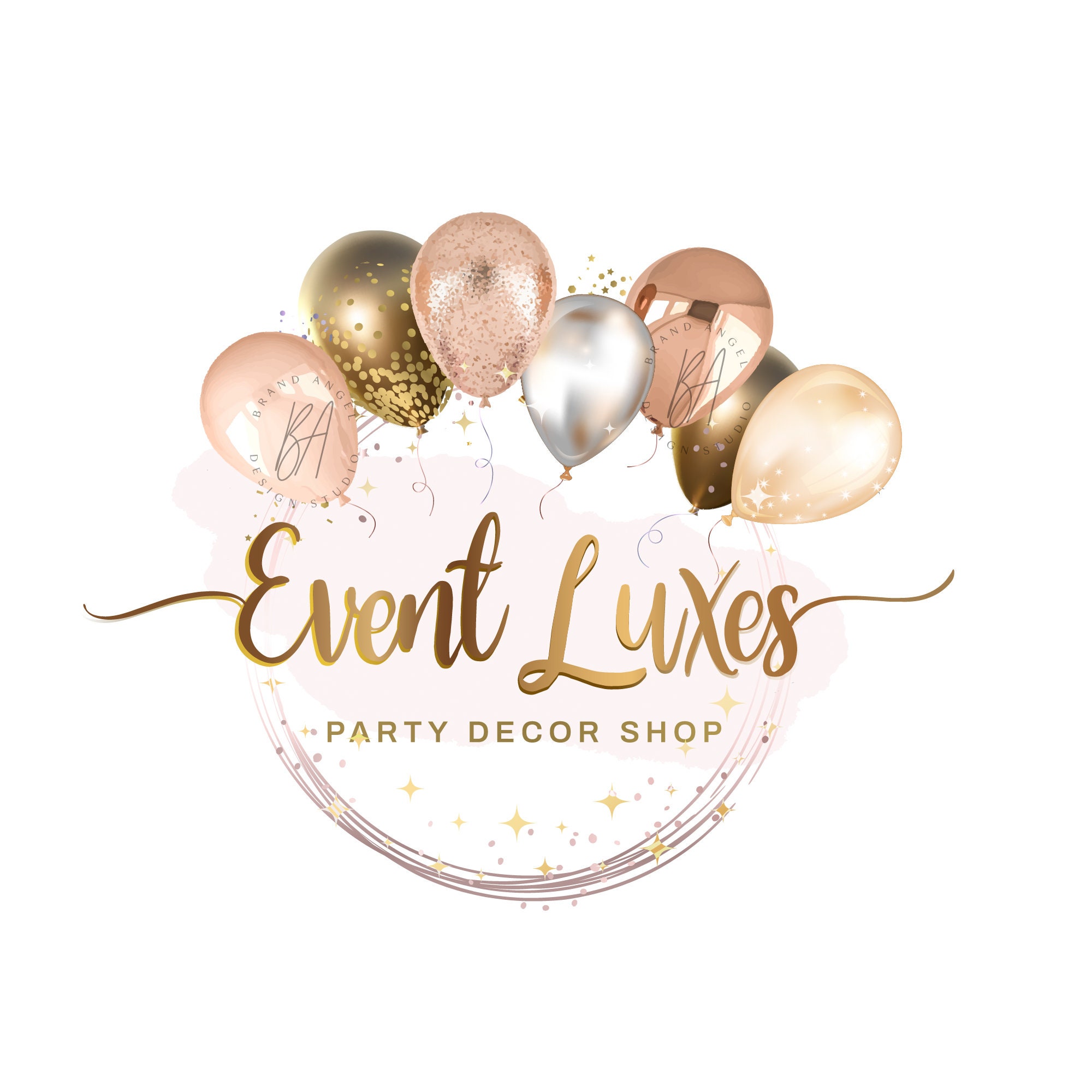 Logotipo De Globos Balloon Business Logo Event Planner Logo Party