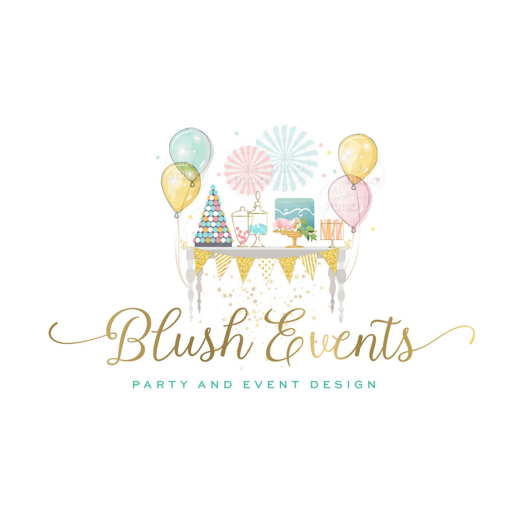 Dessert Table Logo - Dessert Bar Logo - Events Logo Design - Party Logo ...