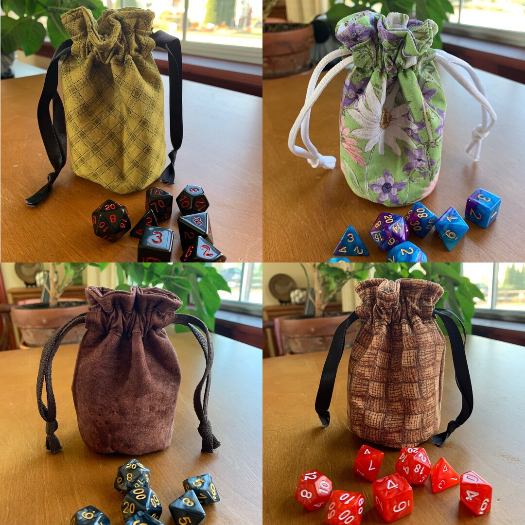 Drawstring Pouch, Dice Pouch, Crystal Pouch, RPG Gaming Bag, Tabletop ...