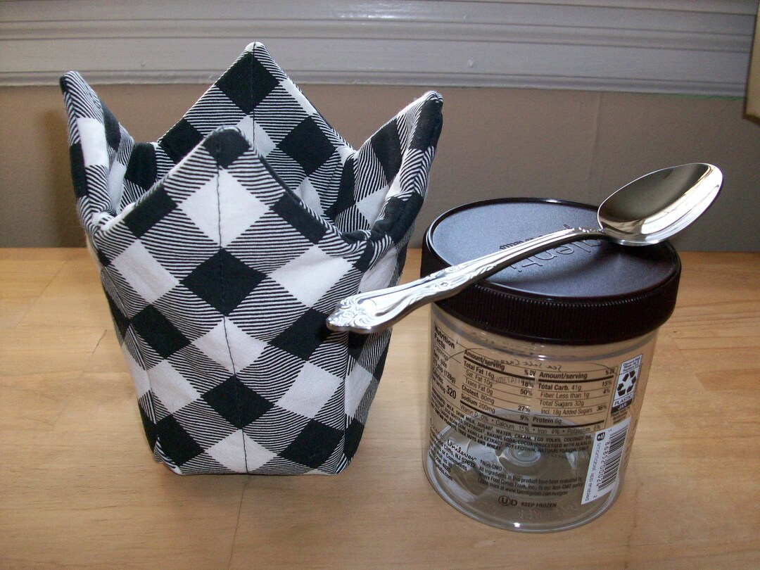 Fabric Ice Cream Pint Cozy: Handmade Cold Item Holder - Etsy