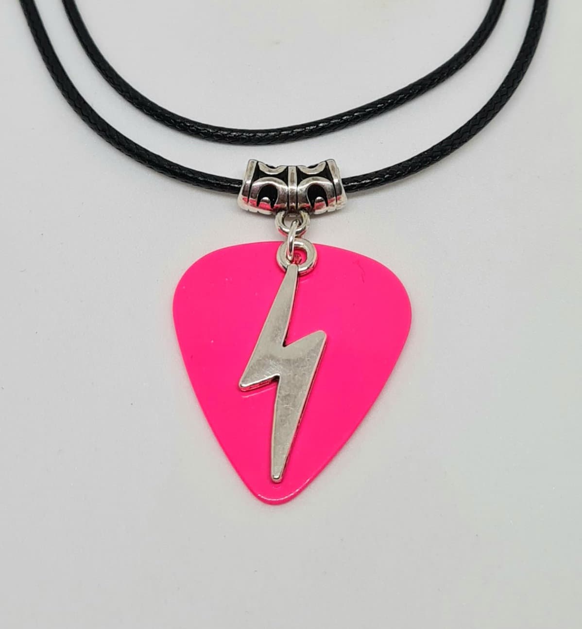 Thunder Lightning Bolt Necklace Guitar Pick Plectrum Charm Pendant ...