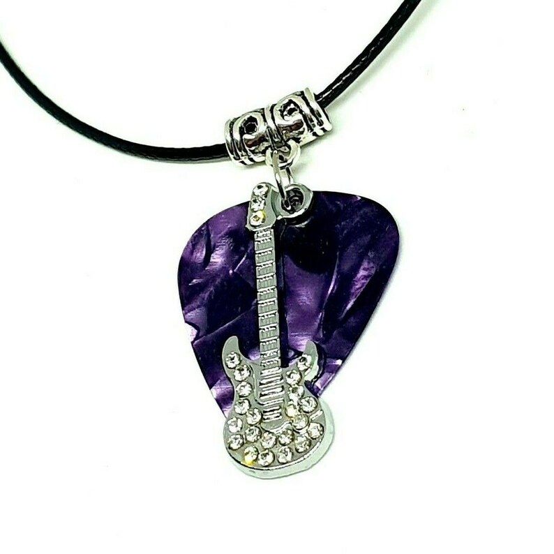 Guitar Pick Plectrum Rhinestone Diamond Sparkly Purple Rock Electric ...