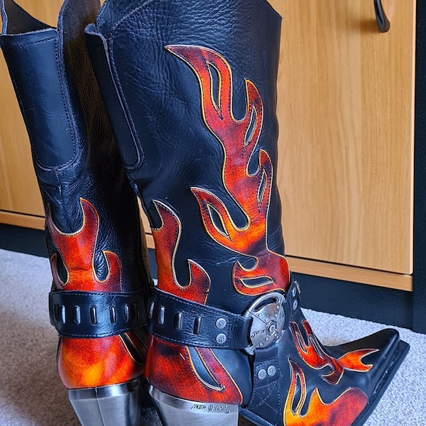 Flames Boots - Etsy