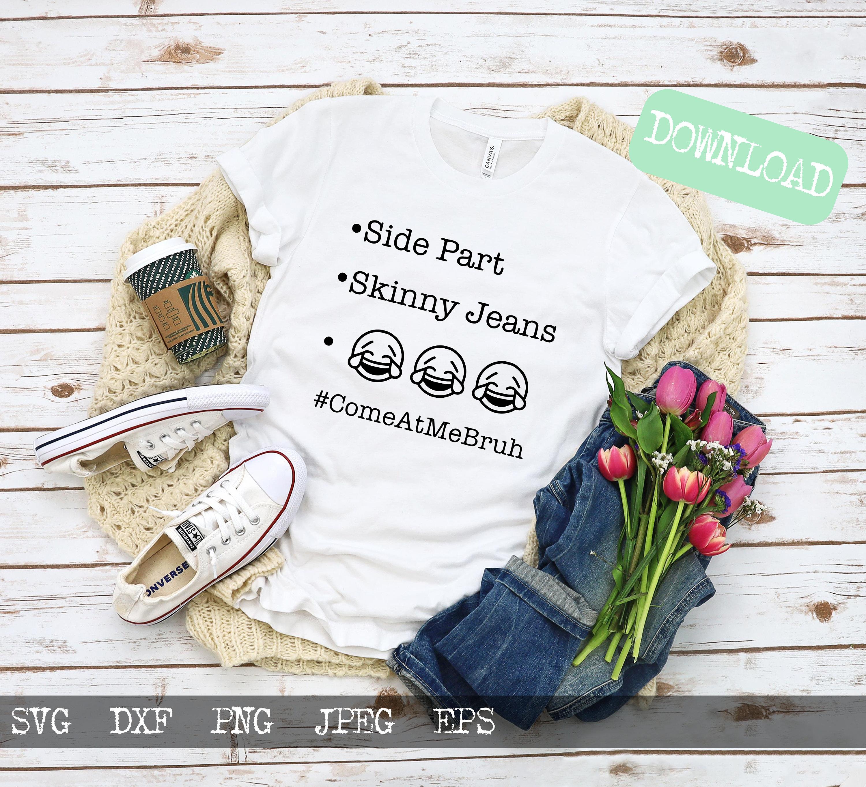 Paper, Party & Kids Side Parts Skinny Jeans Laughing Emoji Millennial ...