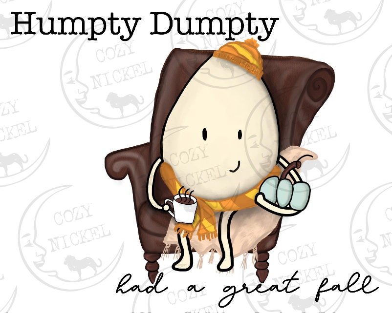 Humpty Dumpty Had a Great Fall. Printable wall decor JPEG and | Etsy