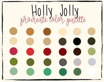 Procreate Color Palette Holly Jolly Christmas - Etsy