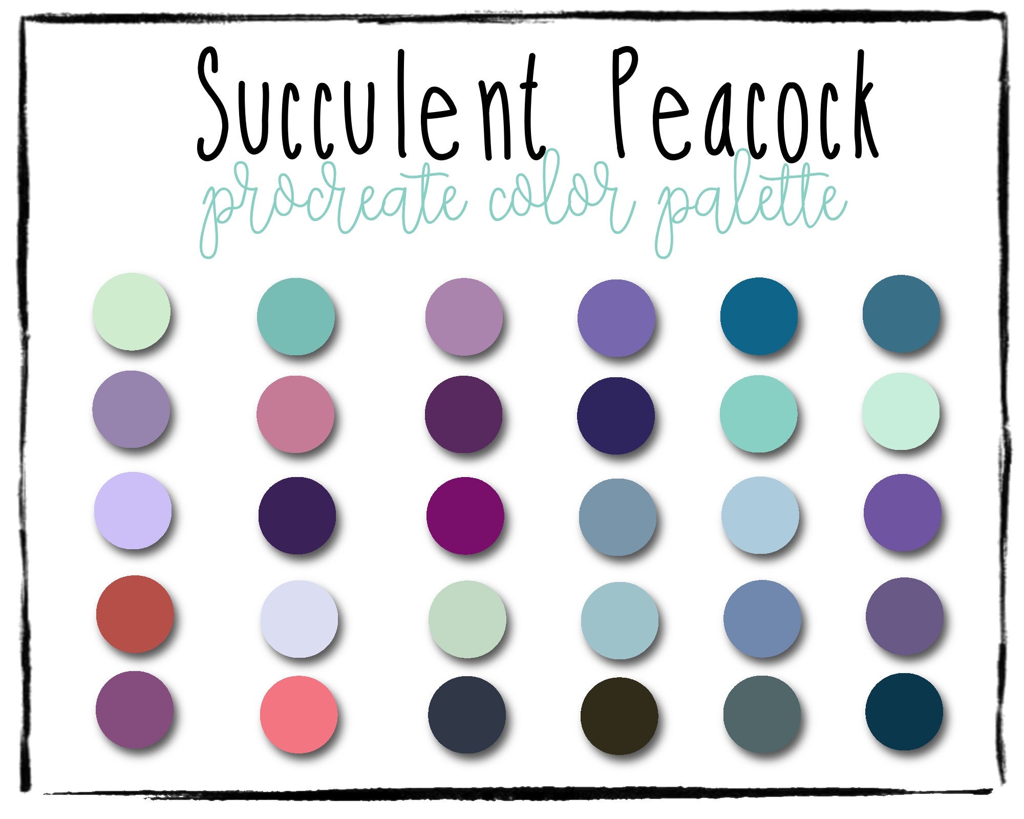 Peacock Feather Color Palette Ph