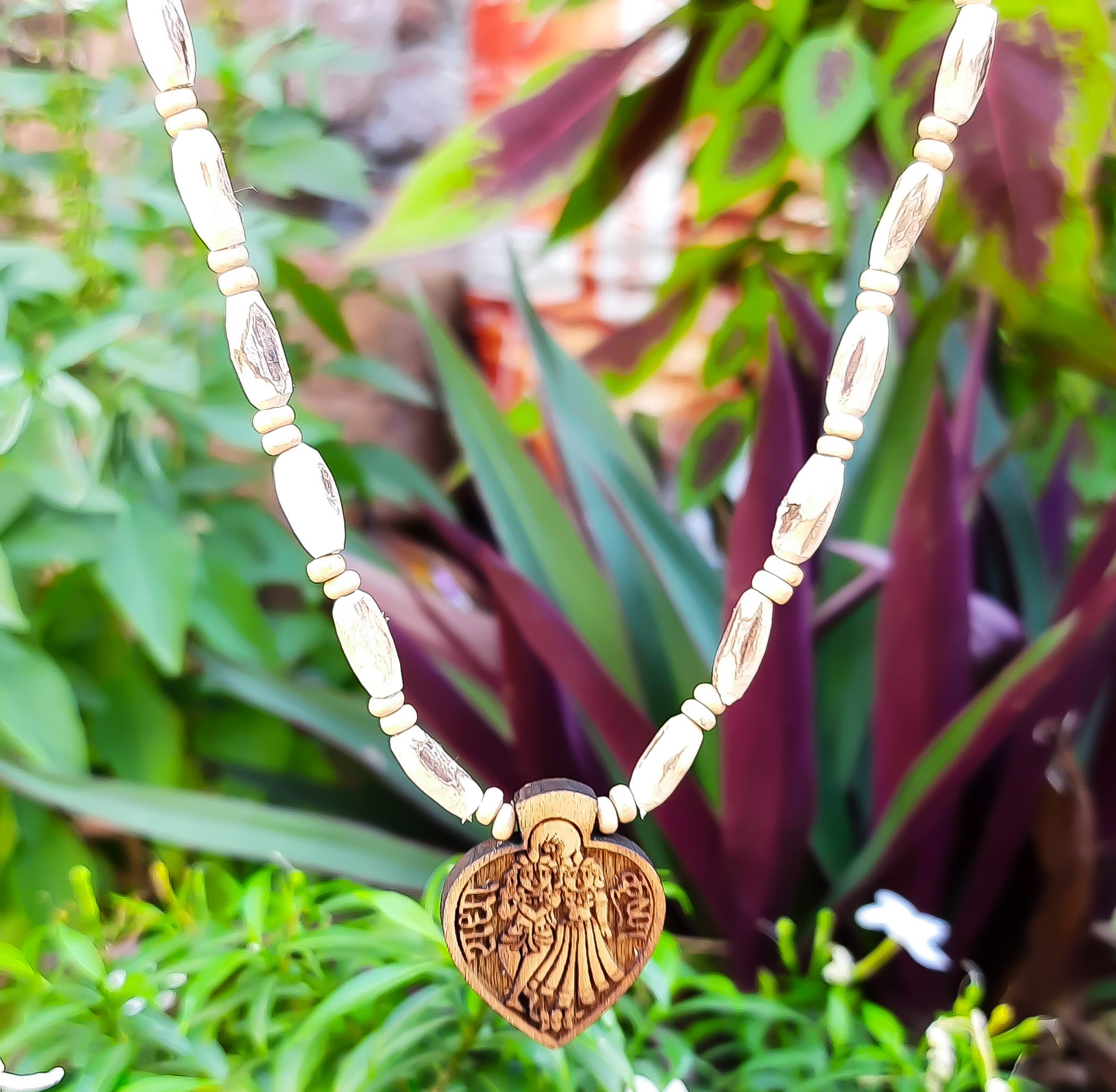 Radha Krishna Big Locket Original Tulsi Mala With Radha - Etsy