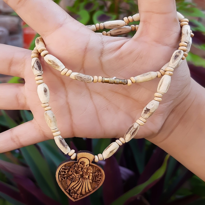 Radha Krishna Big Locket Original Tulsi Mala With Radha - Etsy