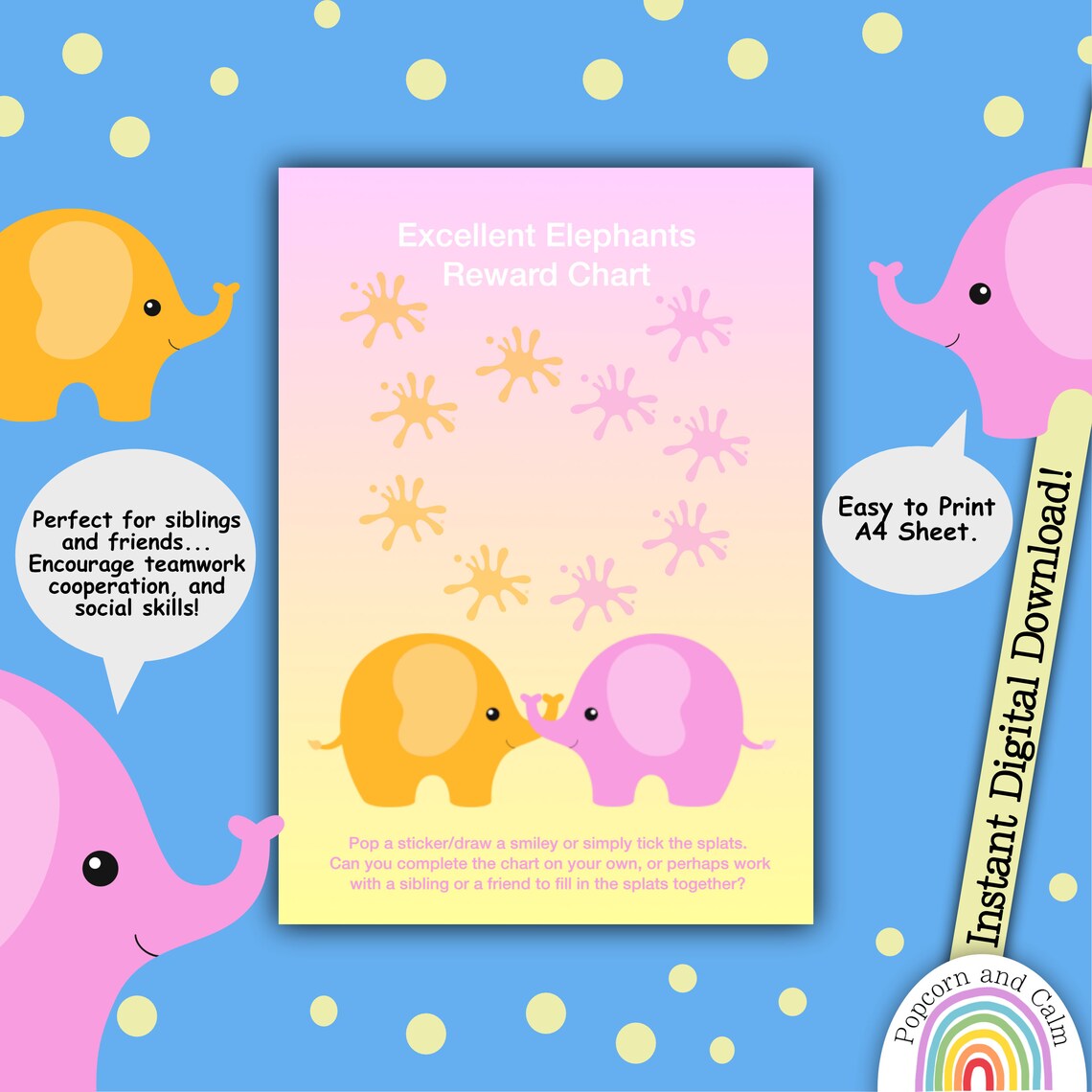 Twins Reward Chart, Siblings Reward Chart, Class Teamwork, Kids Reward ...