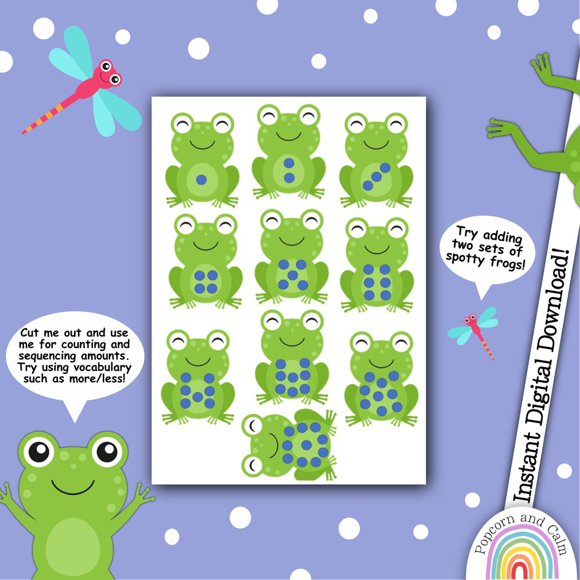 Counting Activity, Number Cards, Counting Cards, Frog Resource, Maths ...