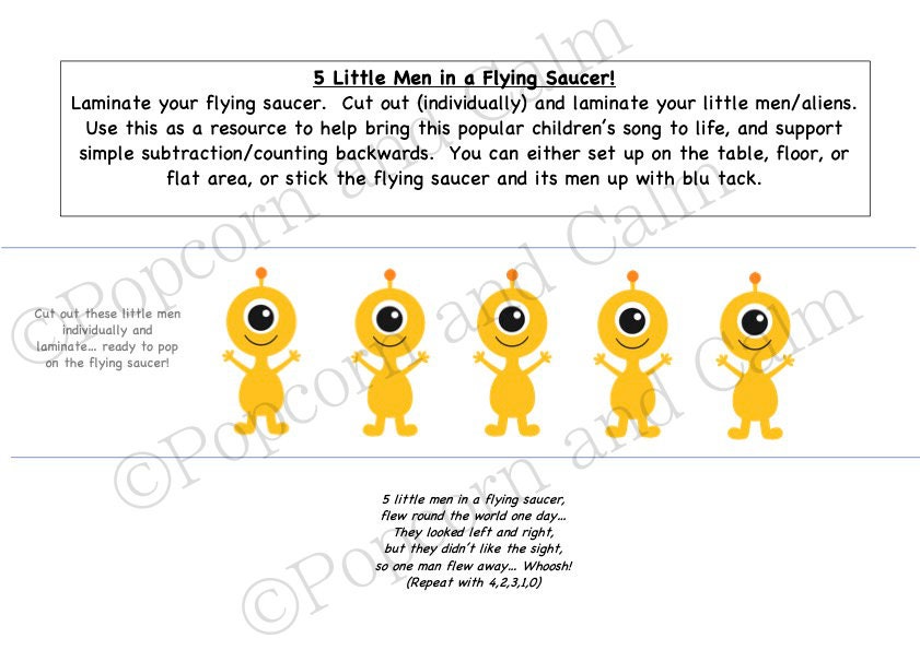 Nursery Rhymes Preschool Songs Space Themed Resource Number - Etsy