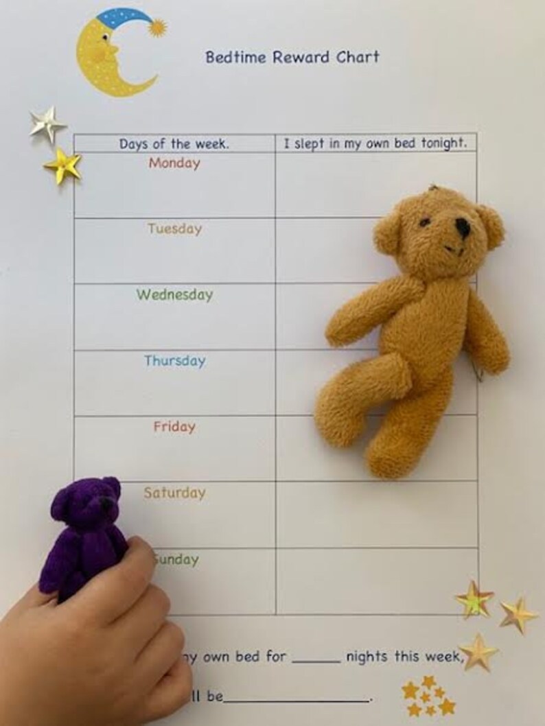 Bedtime Reward Chart, Sleep Training, Bedtime Routine, Incentive Chart ...