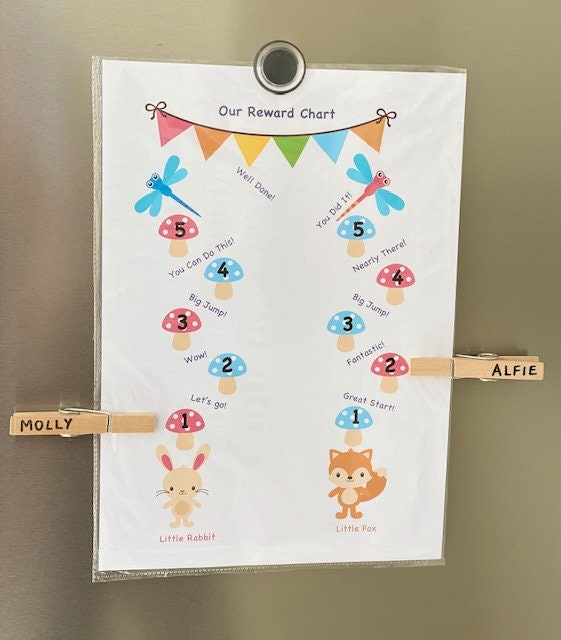 Sibling Reward Chart Home Education Resource Chore Chart - Etsy