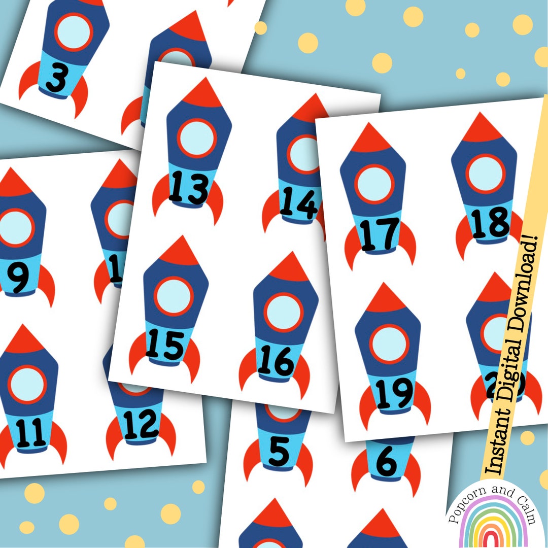 Number Cards, Number Line, Number Recognition, Counting Resource, Space ...