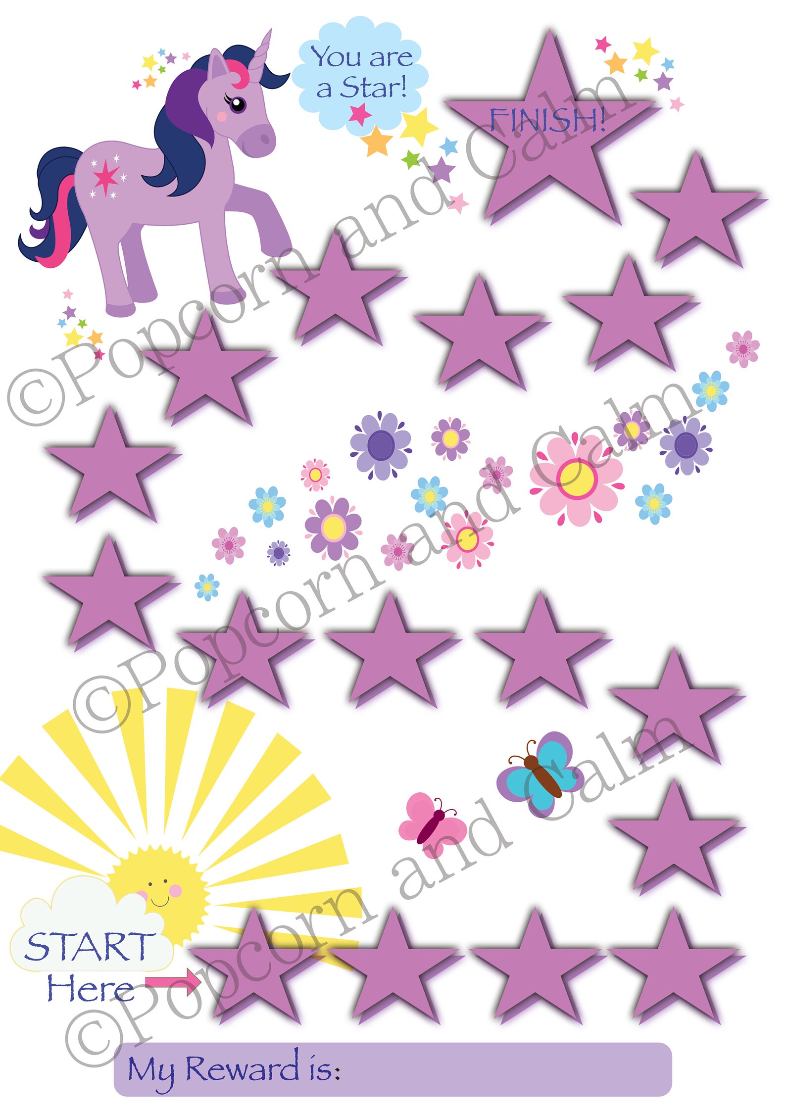 Girls Reward Charts Reward Chart Bundle Downloadable Reward - Etsy
