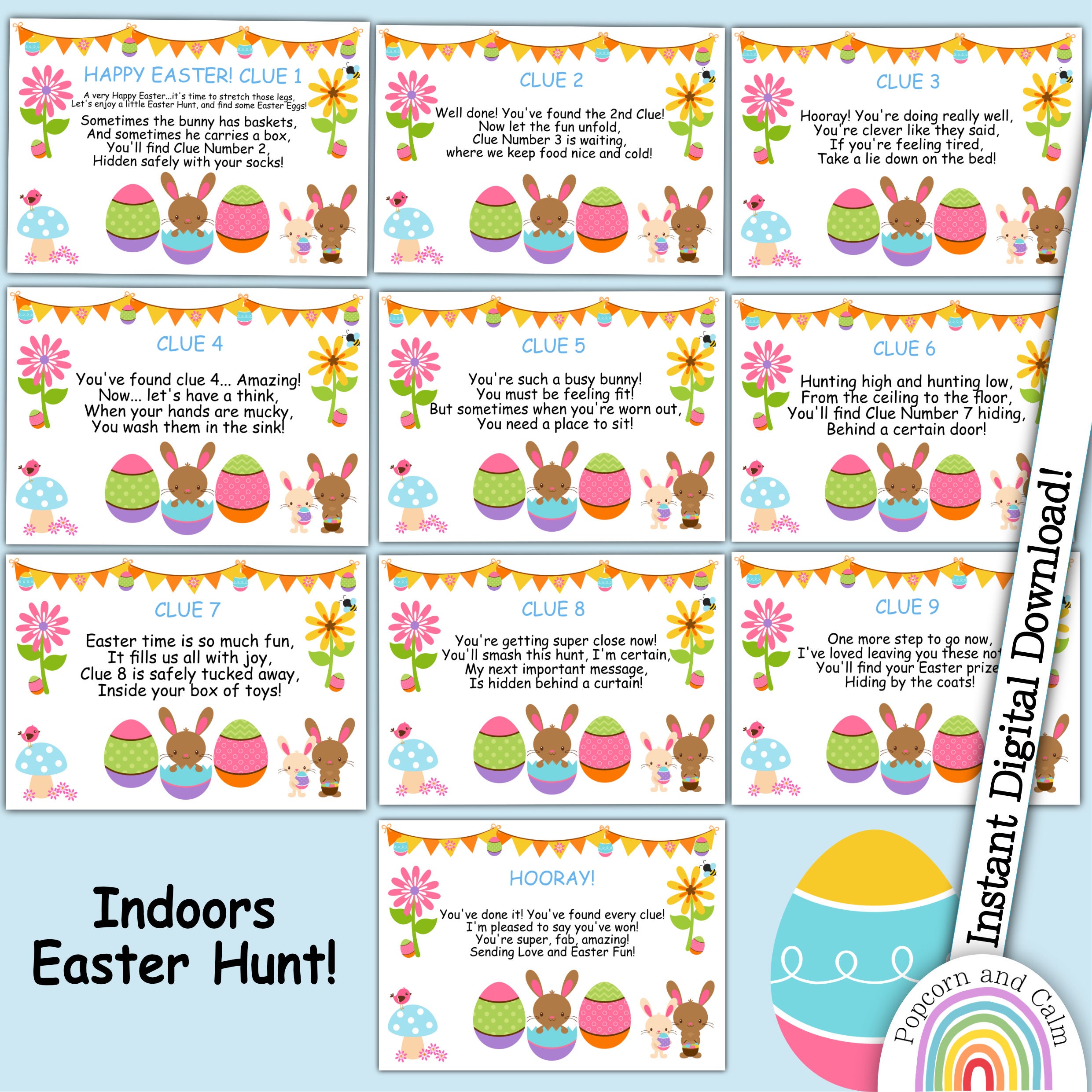 Easter Hunt, Downloadable Easter Hunt, Easter Activity, Indoor ...