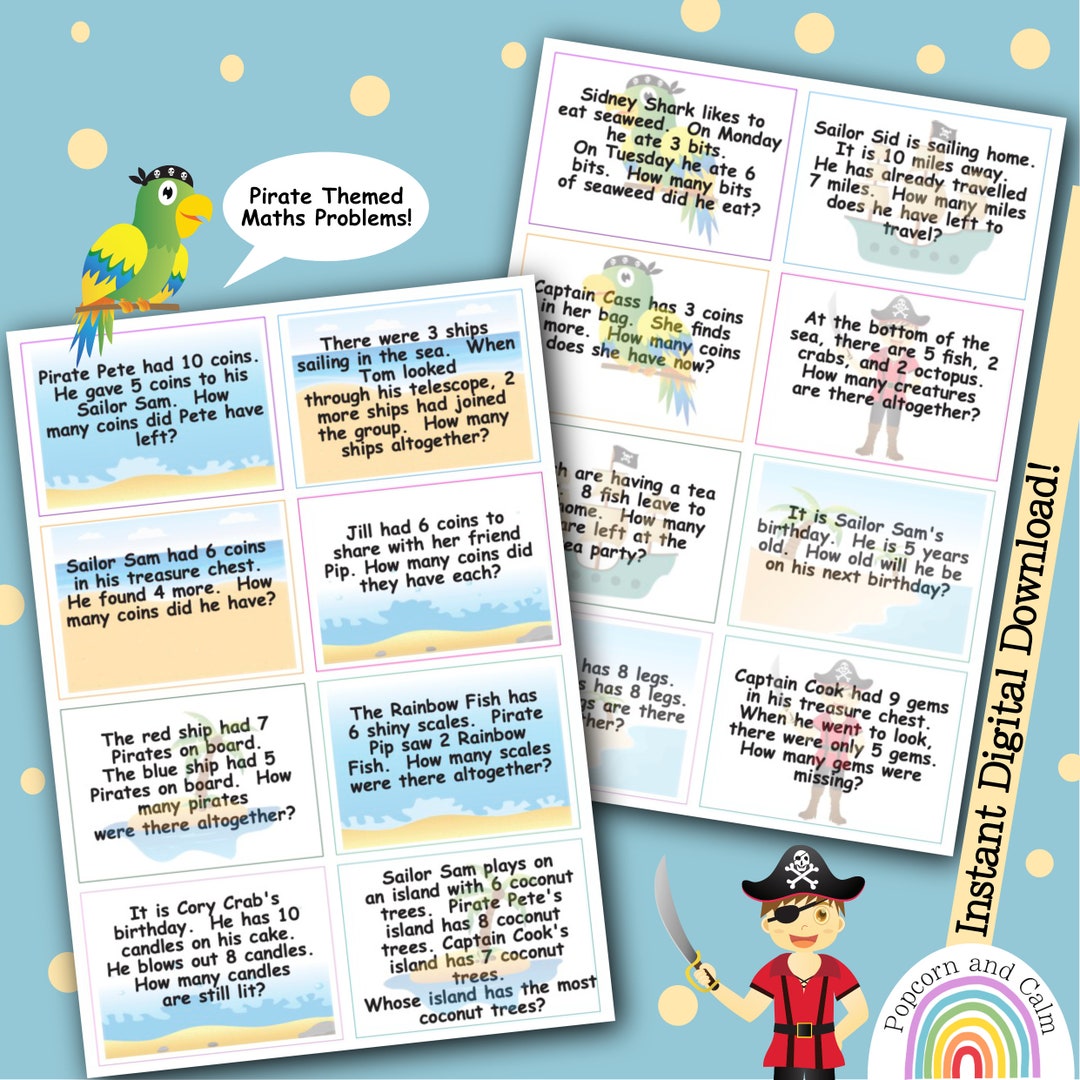 Maths Games, Pirate Maths Resource, Number Activity, Game for Kids ...